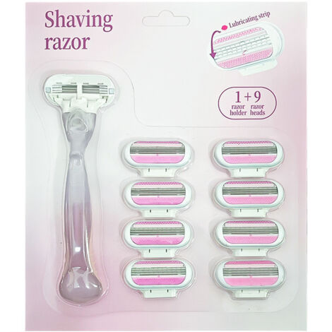 Rasoir Manuel 3 Lames Femme – Design Ergo Rose Anti-Allergie pour Peaux ...