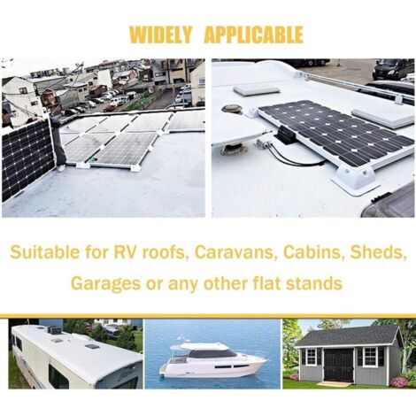 Kit de fixation panneau solaire ABS support angle toiture caravane 6 ...