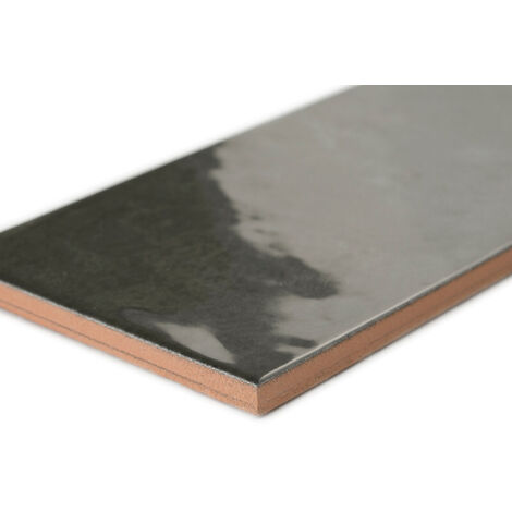 Carrelage Mur Mainzu Black Brillante 10x20 cm