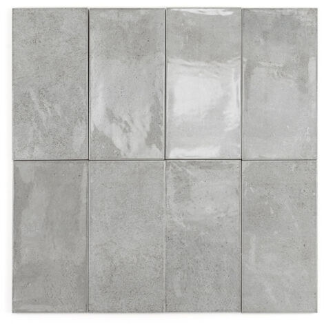 Carrelage Mur Mainzu Grey Brillante 10x20 cm