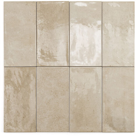Carrelage Mur Mainzu Beige Brillante 10x20 cm