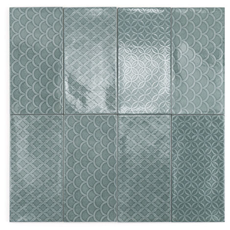 Carrelage Mur Mainzu Green Brillante 10x20 cm