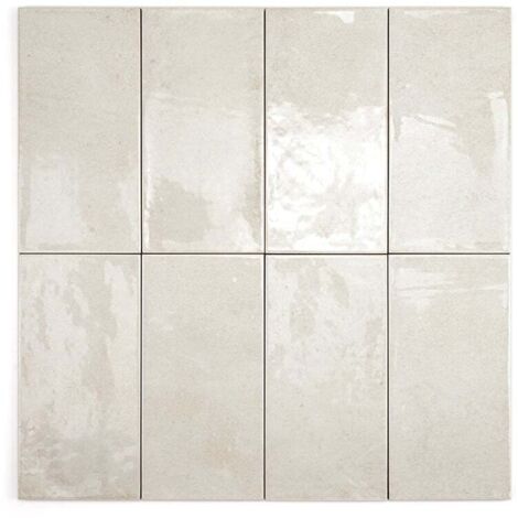 Carrelage Mur Ceramic Connection Beige Brillante 10x20 cm