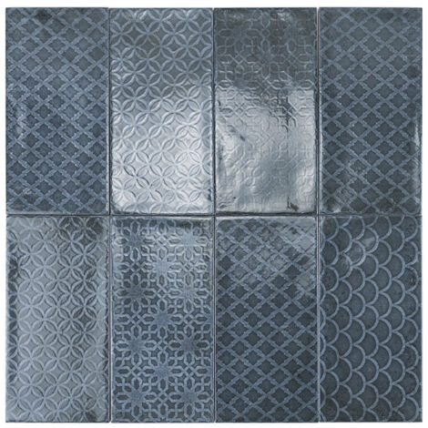 Carrelage Mur Mainzu Blue Brillante 10x20 cm