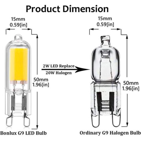 5 Stück 2W G9 Sockel COB LED-Kapseln 220V 200 Lumen Entspricht 10W-20W ...