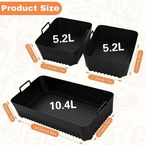 Heißluftfritteusenform, Zubehör für Ninja Foodi Flexdrawer 10,4L ...