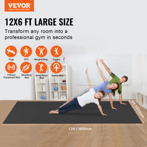Tapis de sport grand format VEVOR pour yoga a domicile et gym en duo ...