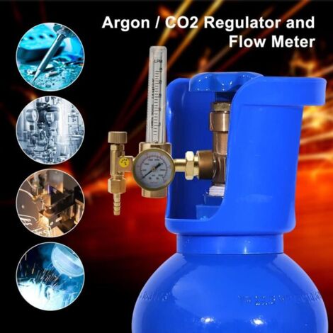 Argon/CO2 MIG/TIG Gas Flow Meter Regulator Gauge Welding Inlet, 0-3500psi A