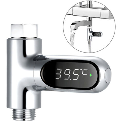 Shower thermometer, LED digital shower temperature display, Celsius ...