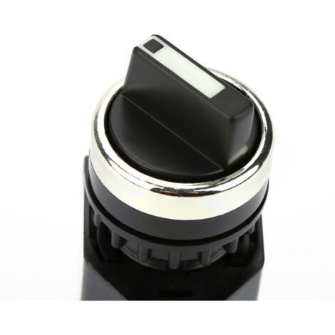 22mm Selector Switch, Round Rotary Switch, 2 Positions NC + NO Self ...