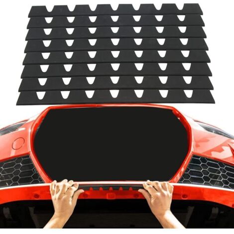 Car Exterior 8-Piece Front Bumper Scratch Guard Set, Universal Black ...
