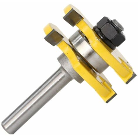 Tongue and groove router bit set, 3 flutes, 8mm shank, T-shaped wood ...