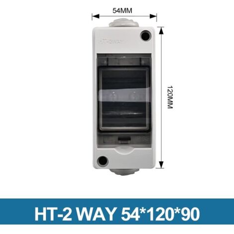 IP65 Outdoor Waterproof Electrical Enclosure, 2 Modules, ABS Plastic ...