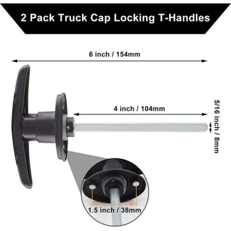 Truck Cap Locking T-Hands Campers Topper Lock, Campers Shell Locks and ...