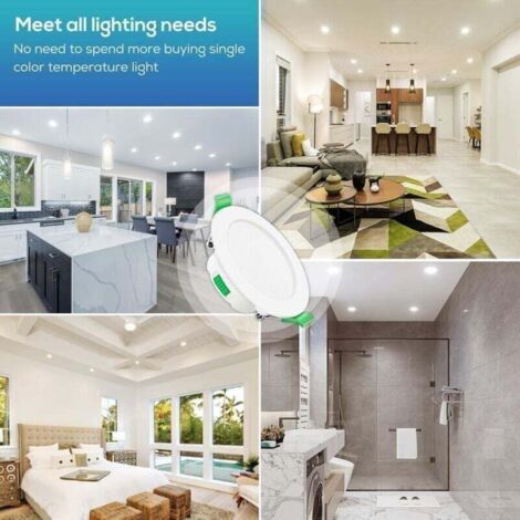 Recessed LED spotlight, 230V, 7W, dimmable, 68mm, IP44. Recessed ...