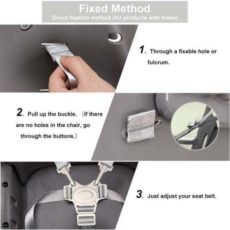 Universal High Chair Harness Adjustable Child Chair Strap with POM ...