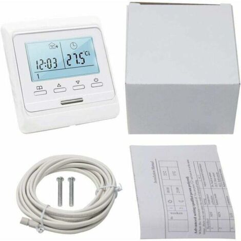 Programmable room thermostat with 16A probe for electric underfloor ...
