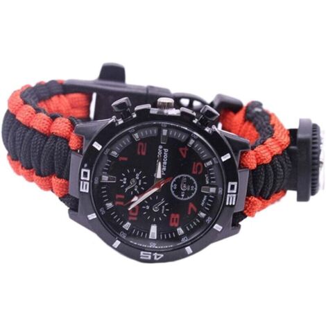 Multifunctional Outdoor Camping Survival Watch Tool Kit with Bracelet ...