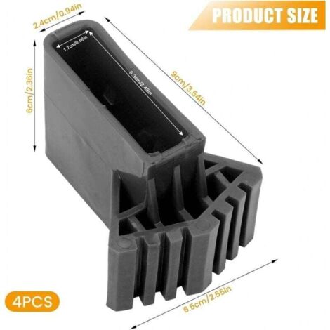 Ladder feet: Set of 4 replacement ladder caps for telescopic ladders ...