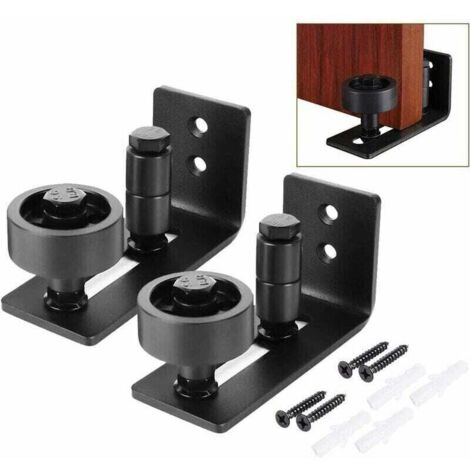 Pieces Multifunctional Barn Door Bottom Floor Guide Adjustable Roller ...