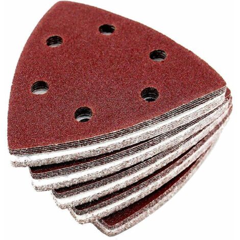 Delta Sanding Triangles │ 25 Pieces │ 6 Holes │ 90 x 90 x 90 mm │ Grit ...
