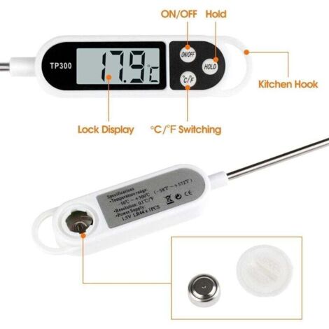 Kitchen Thermometer, Digital Thermometer with Long Probe, Instant ...