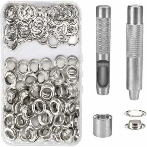 100 Eyelet Kit, Metal Eyelet Tools, 14mm Eyelet Kit for Canvas ...