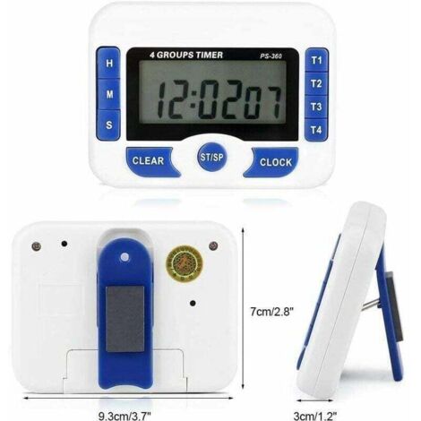 4-Channel Multi-Function Countdown Timer, Adjustable Digital Cooking ...
