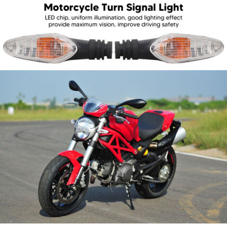12V Motorcycle Turn Signal Lights, High Brightness Orange/Red ...