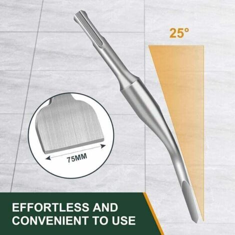 Tile Chisel, Chisel [165x75 mm] 25° Curve, Flat Tile Chisel ...