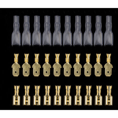 Electrical Connectors, Pack of 315 Flat Sockets 2.8 mm 4.8 mm 6.3 mm ...