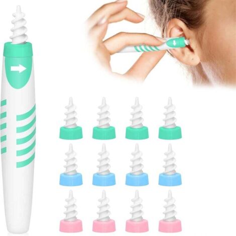 Ear cleaner, spiral ear cleaner, ear cleaning and set of 16 washable ...
