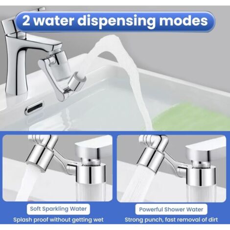 1080° Rotating Anti-Limescale Tap Filter, Transparent Tap Filter with 5 ...