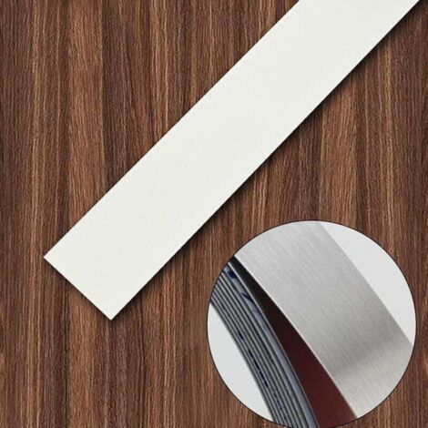 Self-adhesive silver stainless steel wall moldings - 5m x 1cm ...