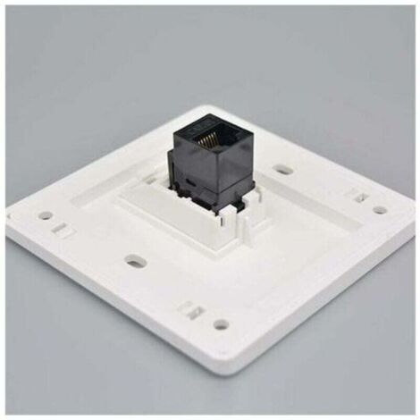 -Female to female CAT6 Gigabit dual-pass RJ45 LAN network wall outlet ...