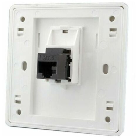 -Female to female CAT6 Gigabit dual-pass RJ45 LAN network wall outlet ...