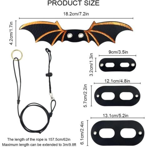 Adjustable lizard leash, harness for winged bearded dragons, soft leash ...