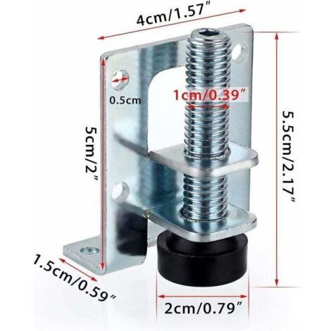 Set of 4 adjustable L-shaped furniture leveling feet, furniture ...