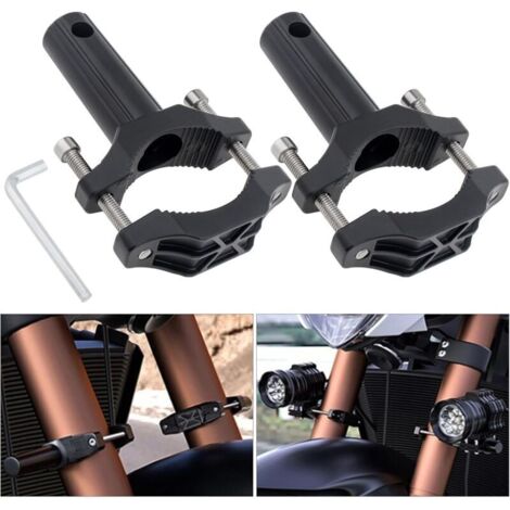 Pieces Front Fork Light Mounting Brackets, Round Motorcycle Support ...