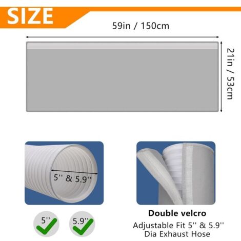 Duct protector for portable air conditioner - Adjustable triple ...