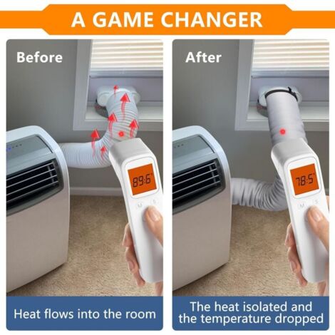 Duct protector for portable air conditioner - Adjustable triple ...