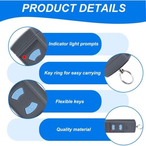 Garage door remote control for Hormann HSE2-868 HSM4-868 HS4-868 868 ...