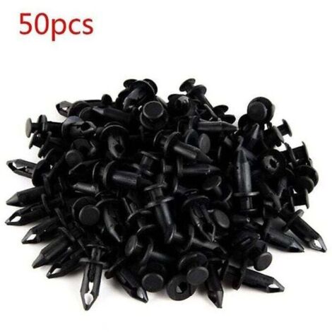 50pcs 8mm ABS Plastic Mudguard Clip Body Rivet Hole Clips Bolts for ...