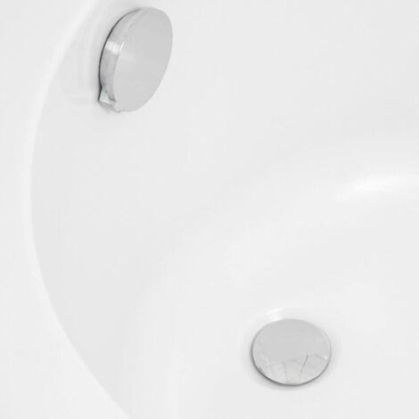 Double-seal bath plug Ø 72 mm, height adjustable, universal bath plug