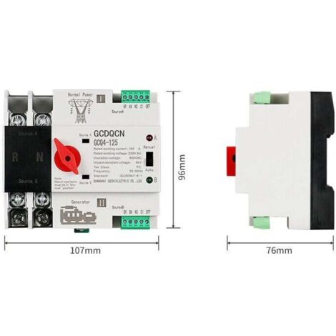 Dual-power automatic transfer switch 2P100A, PC-level isolated ...