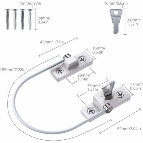 4pcs Window Door Restrictor Window Lock UPVC Window Limit Lock Security ...