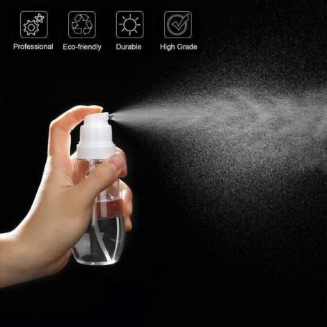 Mist spray bottle, empty reusable clear plastic travel spray bottle for ...