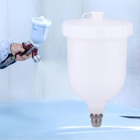 Gravity-fed paint pot, male threaded connector. Pneumatic tool ...