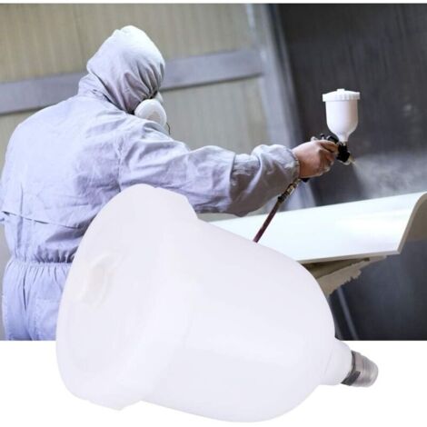 Gravity-fed paint pot, male threaded connector. Pneumatic tool ...