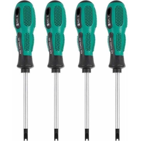 4pcs/Set Screwdriver Bits U-Shaped Magnetic Fork Slotted Screw Driver ...